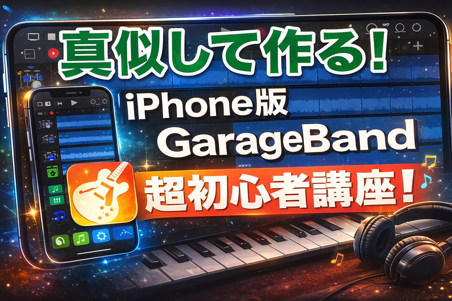 真似して作る！iPhone版GarageBand超初心者講座！ | ガレージバンドの使い方 | EDM系DTM作曲チャンネル
